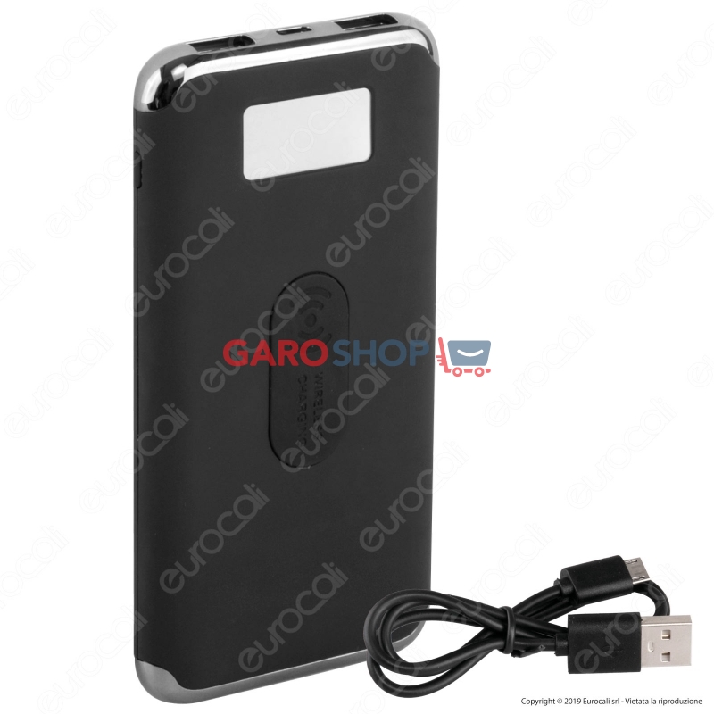 GaroShop. V-TAC VT-3505 POWER BANK CON RICARICA WIRELESS 10000 MAH 2 ...