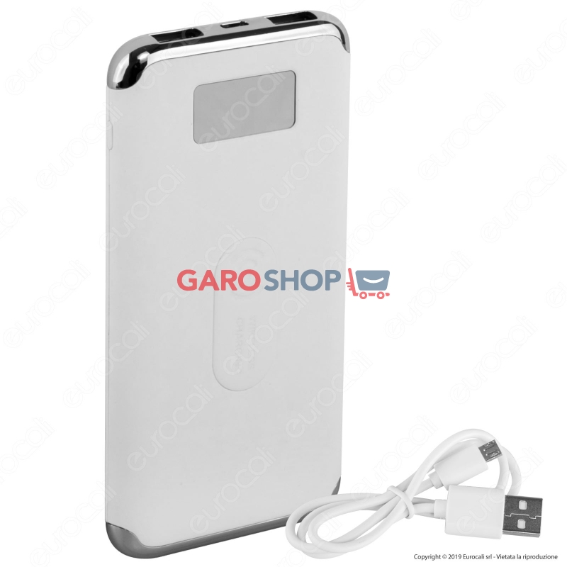 GaroShop. V-TAC VT-3505 POWER BANK CON RICARICA WIRELESS 10000 MAH 2 ...