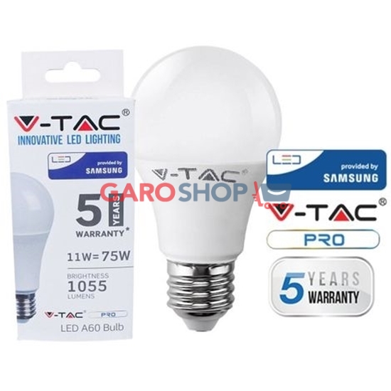GaroShop. V-TAC PRO VT-211 LAMPADINA LED E27 11W BULB A58 CHIP SAMSUNG