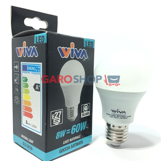 GaroShop. WIVA LAMPADINA LED E27 8W BULB A60
