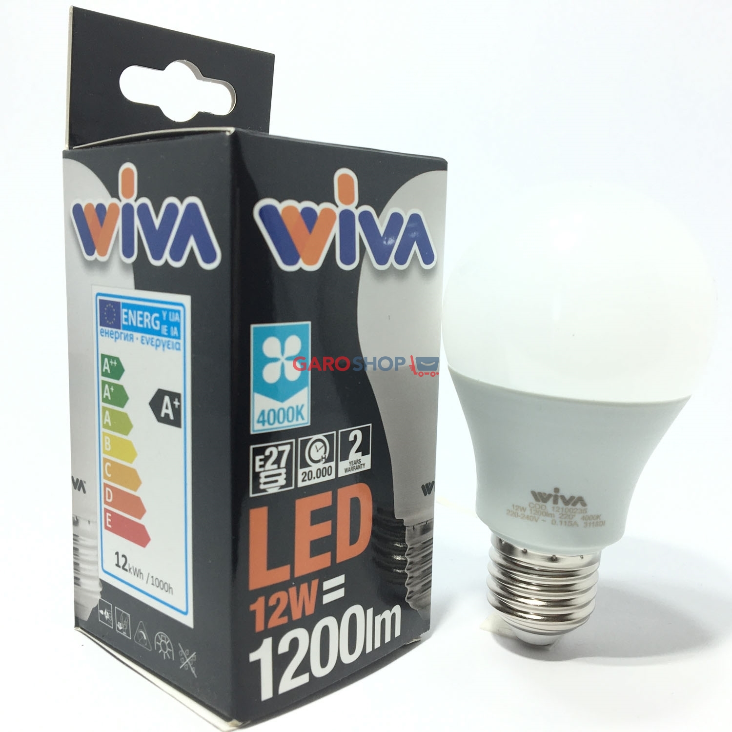 GaroShop. WIVA LAMPADINA LED E27 12W BULB A60
