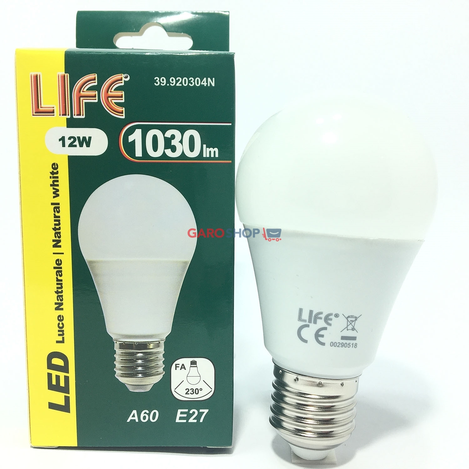 GaroShop. LIFE SERIE EL LAMPADINA LED E27 12W BULB A60