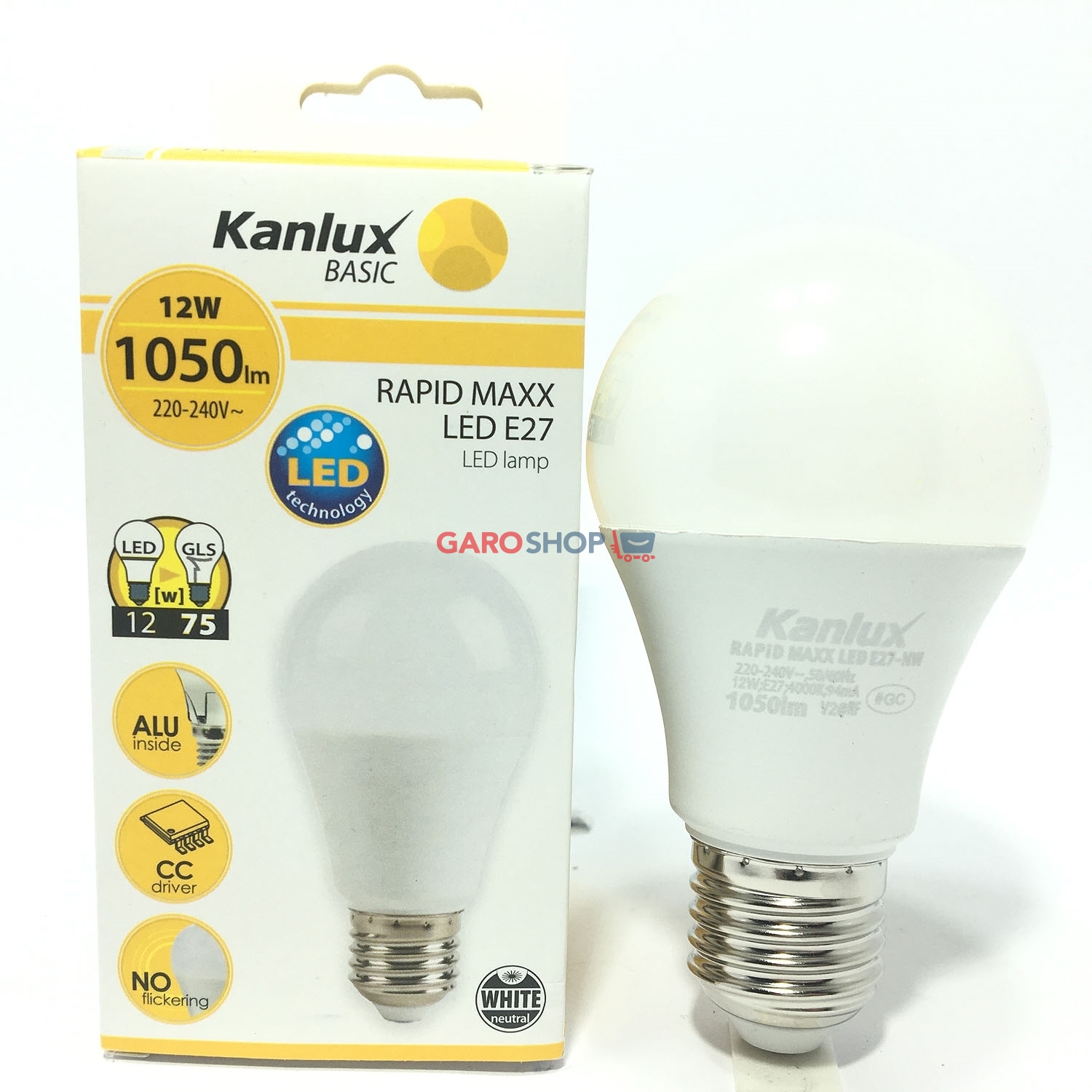 GaroShop. KANLUX RAPID MAXX LAMPADINA LED E27 12W BULB A60