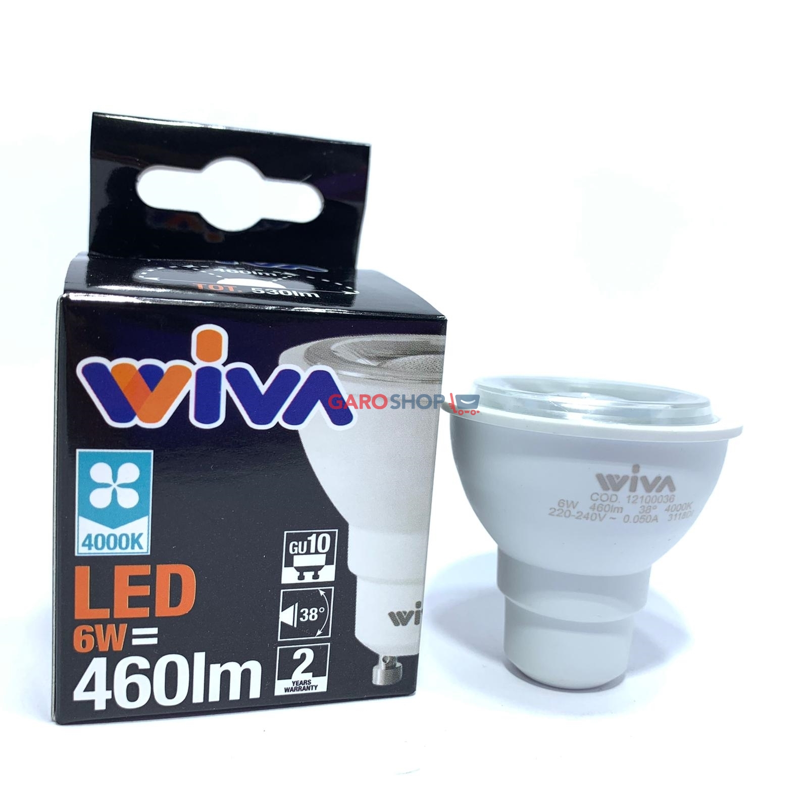 GaroShop. WIVA LAMPADINA LED GU10 6W FARETTO SPOTLIGHT